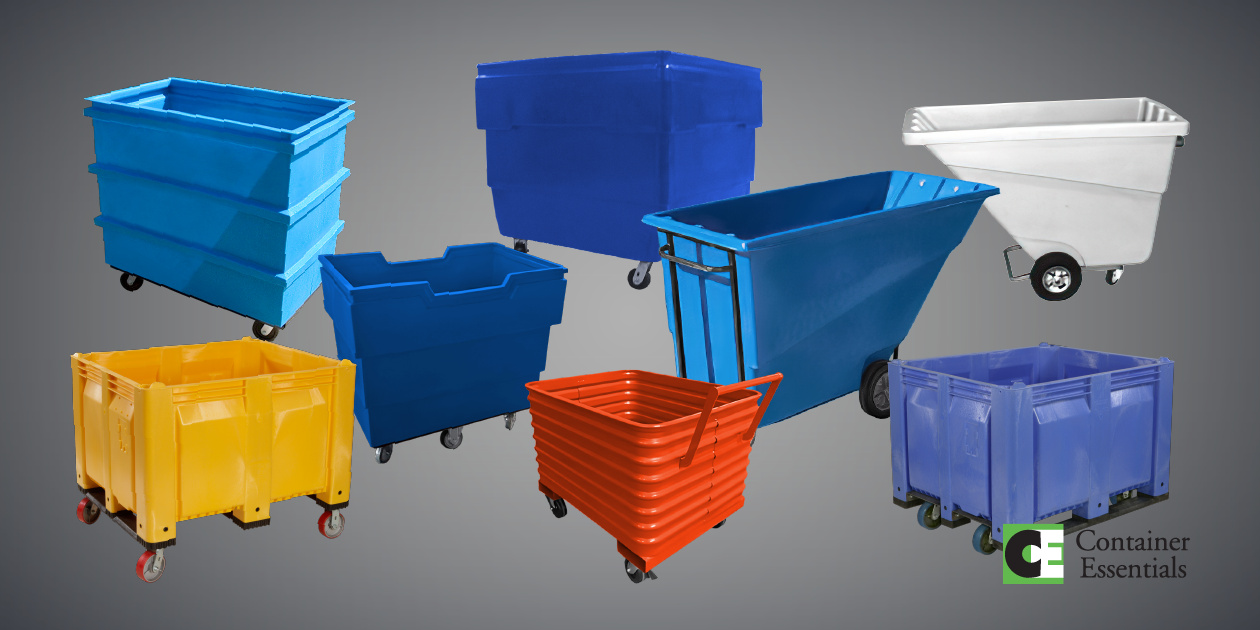 Mobile Bulk Containers // Carts // Poly Box Trucks // With Casters