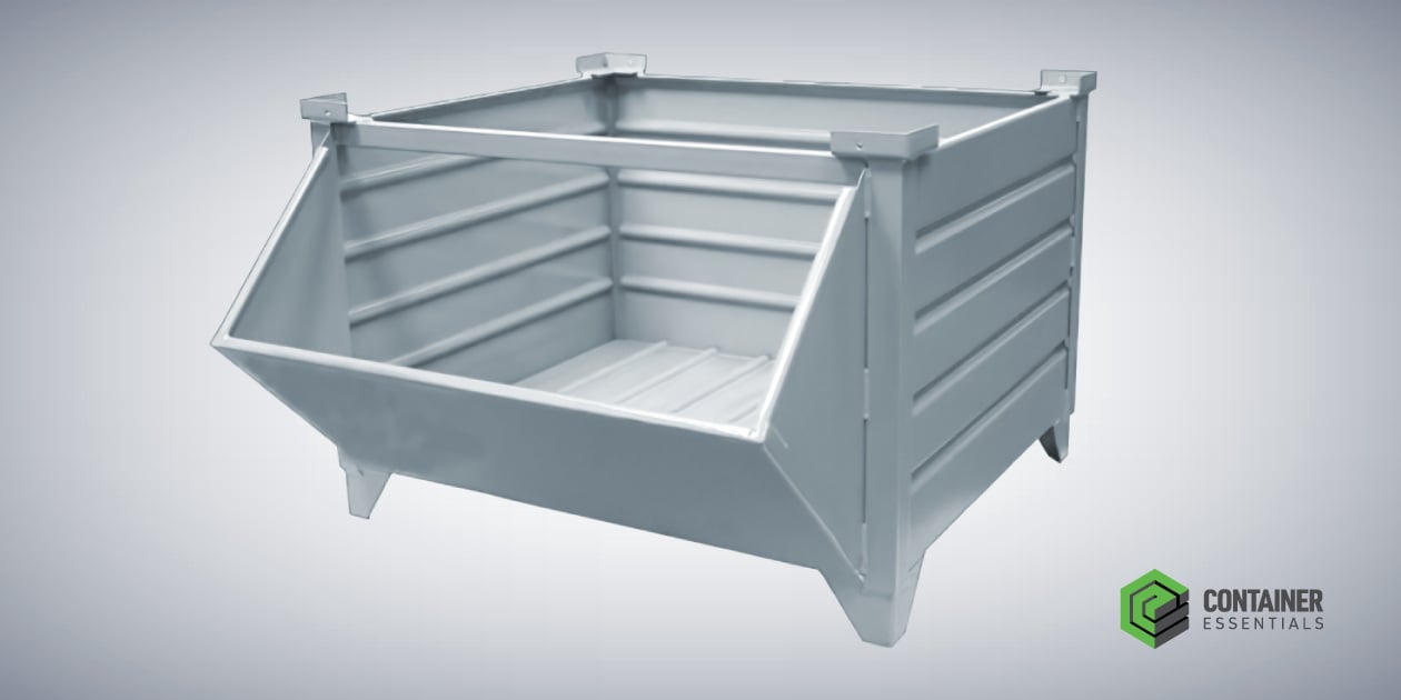 Corrugated Metal Bins with Hopper Front for Sale